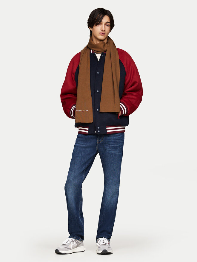 Szalik Tommy Hilfiger Linear Logo AM0AM12649 Brązowy | eobuwie.com.pl