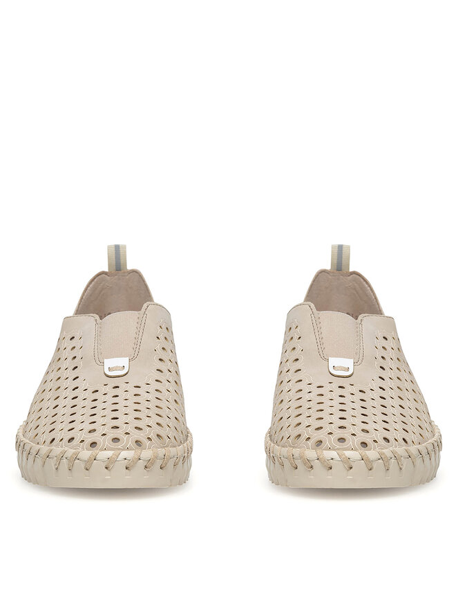 Półbuty Rieker N1963-62 Beżowy | eobuwie.com.pl