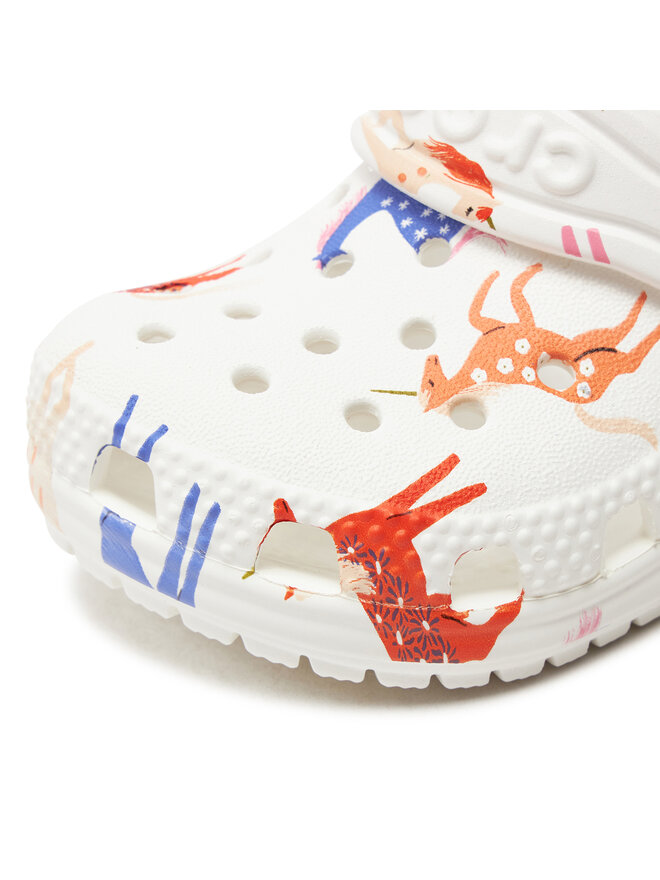 Pantoletten Crocs Classic Character Print Clog T 209697 Weiß | eschuhe.de