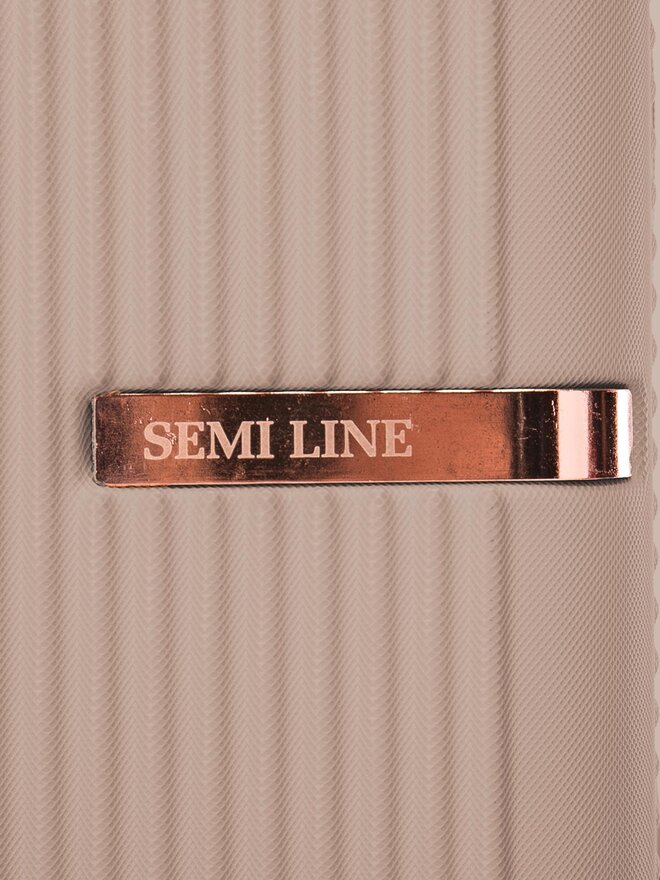 Mittlerer Koffer Semi Line T5944-4 Goldfarben | eschuhe.de