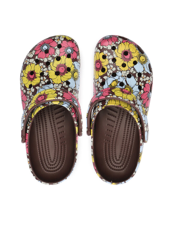 Nazouváky Crocs Crocs Classic Retro Floral Clog 208954 Bordó | eobuv.cz