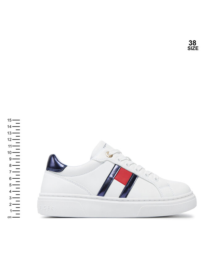 Sneakers Tommy Hilfiger Flag Low Cut Lace Up Sneaker T3A9 33538 1351 S WeiB eschuhe