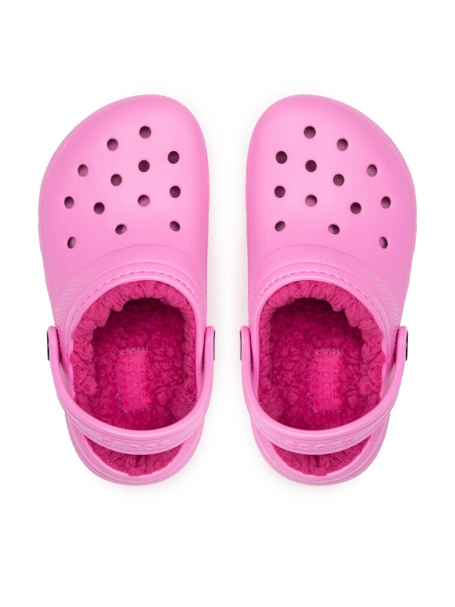 Nazouváky Crocs Classic Lined Clog K 207010 Růžová | eobuv.cz
