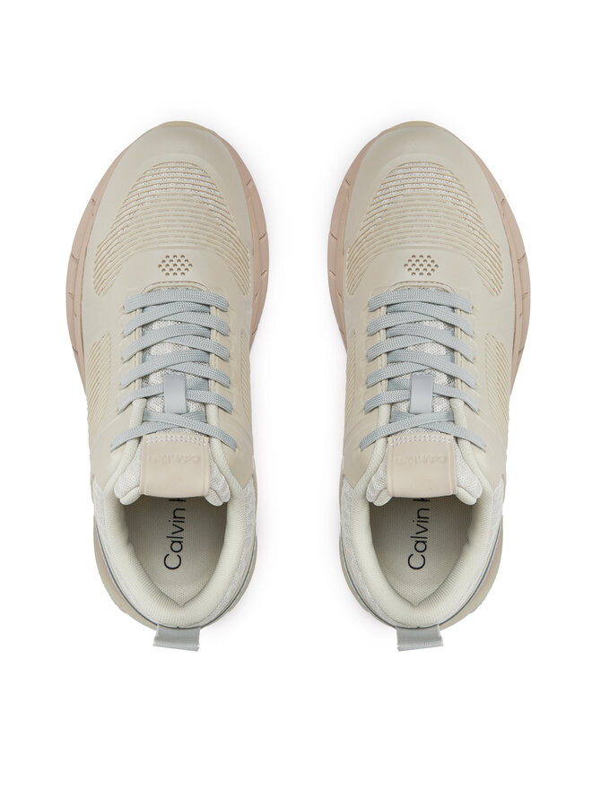 Sneakers Calvin Klein Lace Up Runner - Caged HW0HW01996 Écru | eschuhe.de