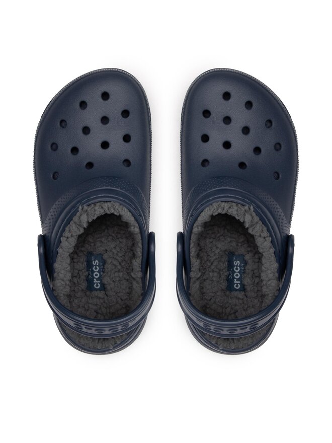 Pantoletten Crocs Classic Lined Clog K 207010 Dunkelblau | eschuhe.de