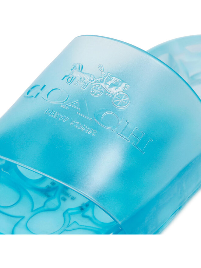 Chanclas Coach Ulyssa Rubber Slide C3068 Azul | zapatos.es