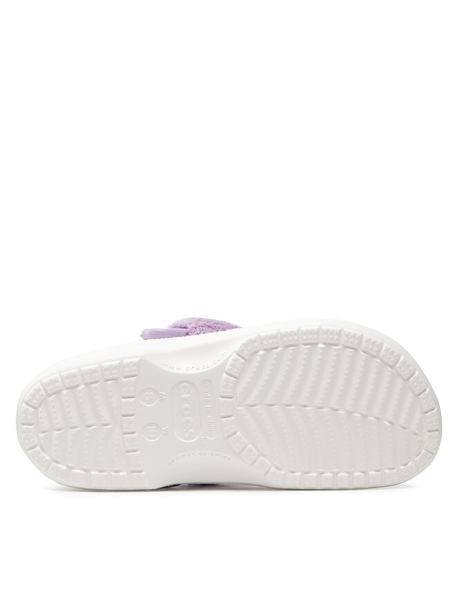 Pantoletten Crocs Baya Lined Fuzz Strap Clog 206633 Weiß | eschuhe.de