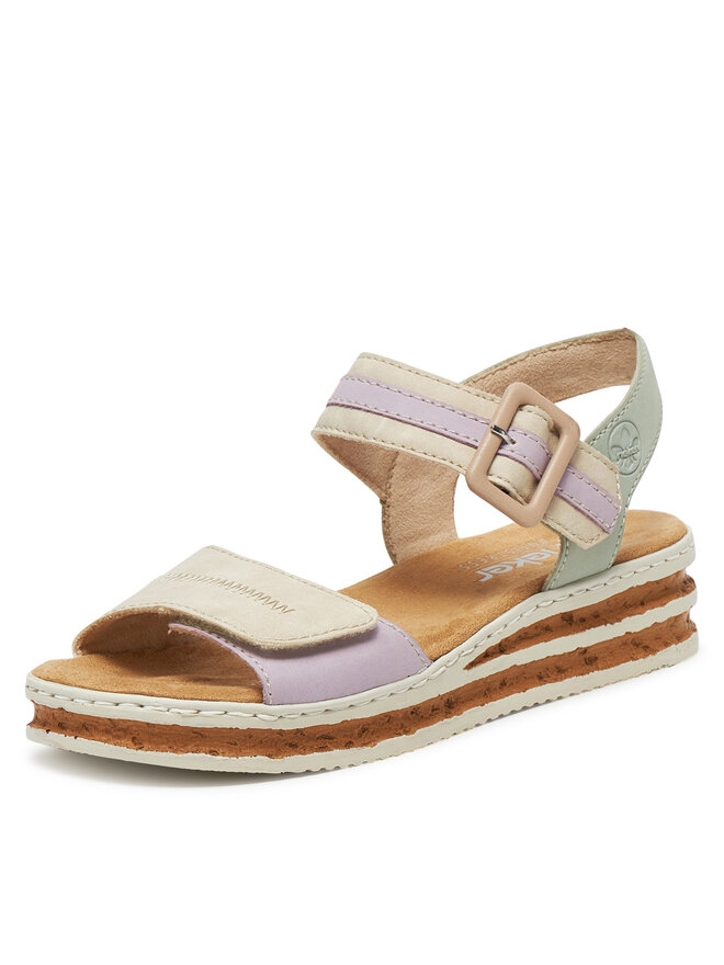 Sandały Rieker 62900-90 Beżowy | eobuwie.com.pl