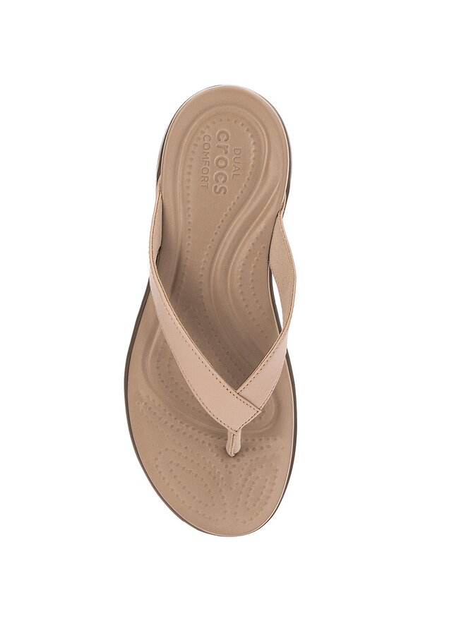 Flip flop Crocs Capri V Flip W 202502 Bej | epantofi.ro