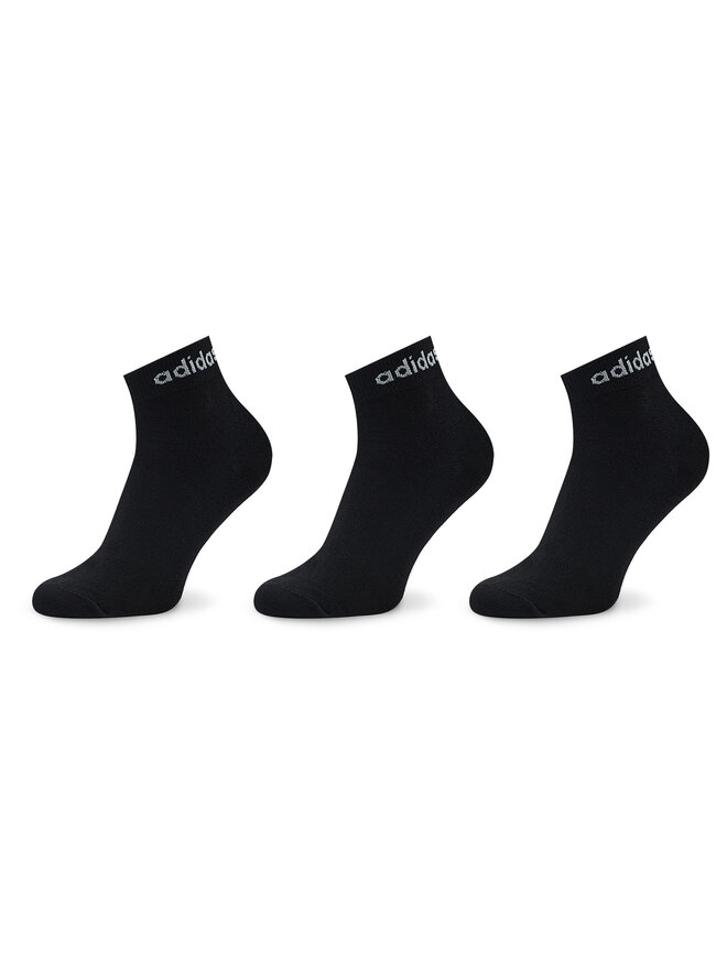 Skarpety krótkie adidas Think Linear Ankle Socks 3 Pairs IC1305 Czarny ...