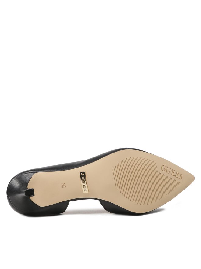 Pantofi cu toc subțire Guess Mystic FL5MYS LEA08 Negru | epantofi.ro