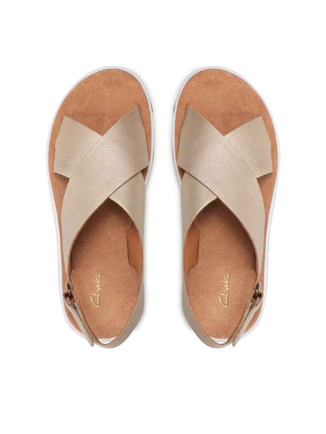 Босоніжки Clarks Jemsa Cross 261642424 Золотий | evzuttya.com.ua