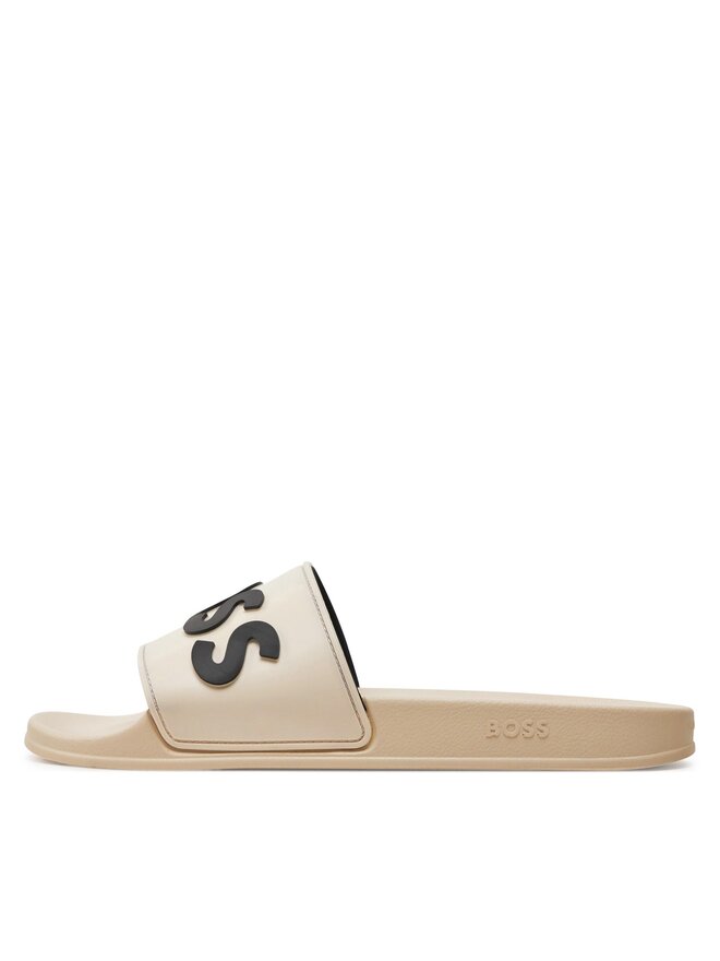 Pantoletten Boss Kirk Slid Rblg N 50498241 Weiß | eschuhe.de