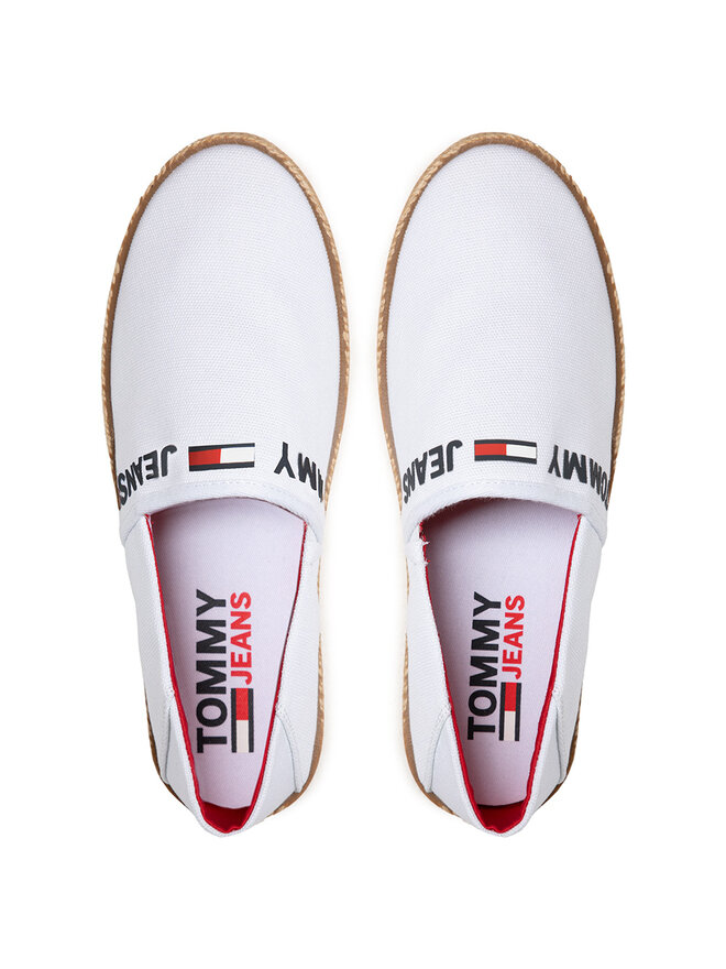 Espadrilles Tommy Jeans Logo Espadrille EM0EM00676 Weiß | eschuhe.de