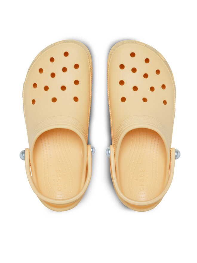 Klapki Crocs Classic Platform Pearl Clog 211231 Złoty | eobuwie.com.pl