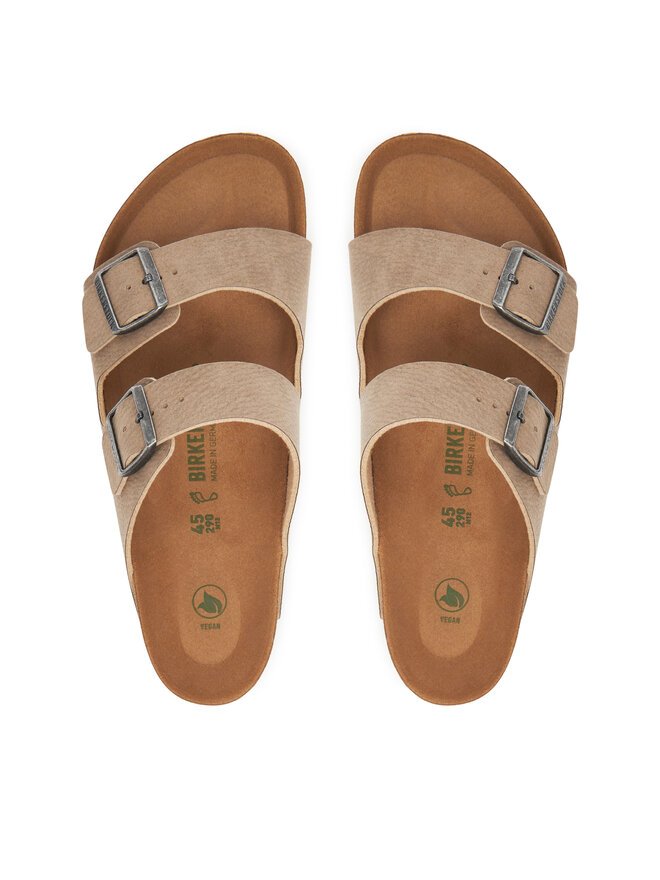 Klapki Birkenstock Arizona Vegan 1025779 Beżowy | eobuwie.com.pl
