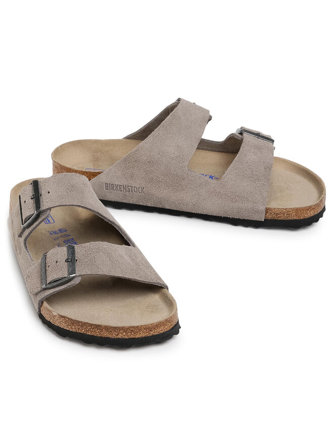 Pantoletten Birkenstock Arizona Bs 1017988 Grau | eschuhe.de