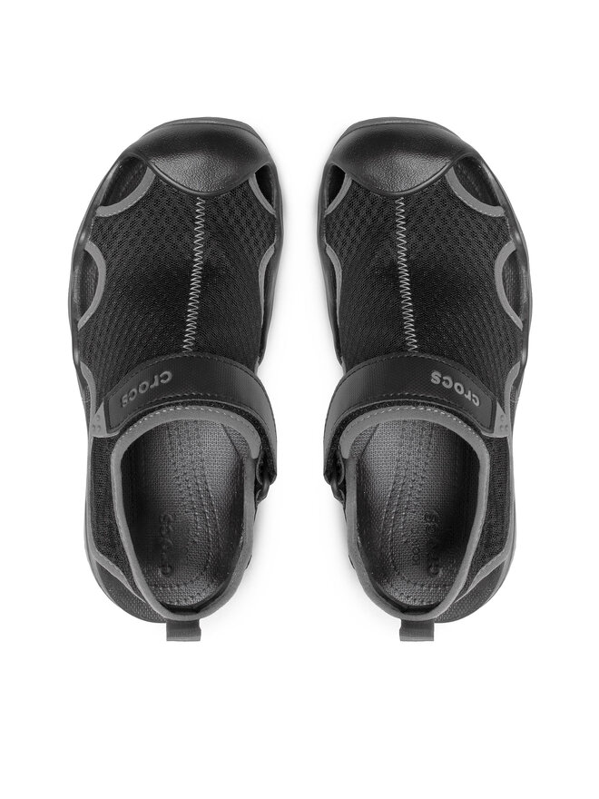 Sandali Crocs Swiftwater Mesh Deck Sandal M 205289 Nero | escarpe.it