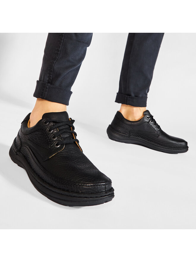 Półbuty Clarks Nature Three 203390087 Czarny | eobuwie.com.pl