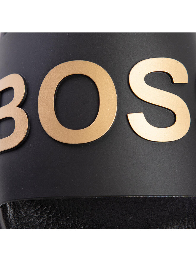 Pantoletten Boss Bay Slid 50425152 10224455 01 Schwarz | eschuhe.de