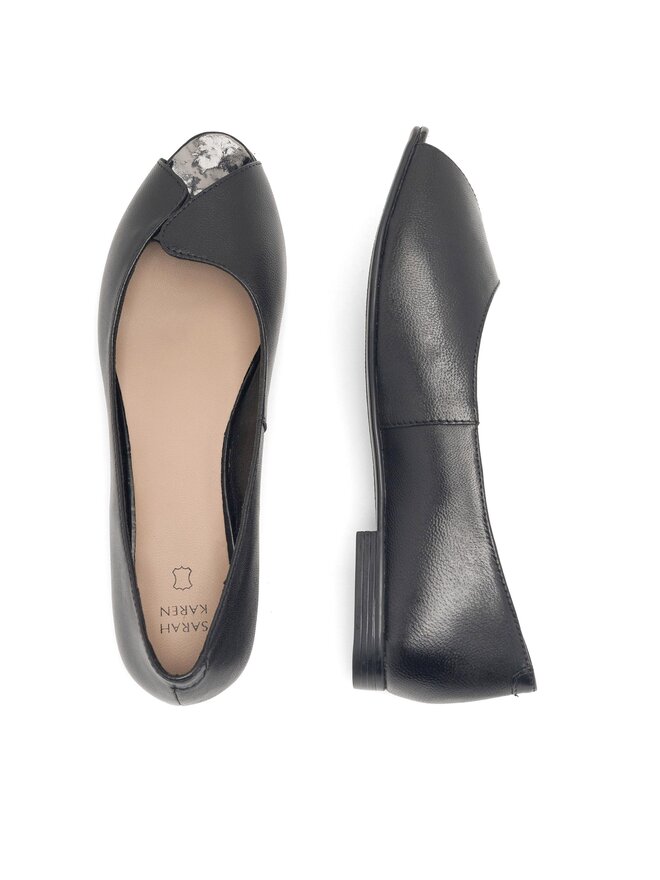 Baleriny Sarah Karen RST-ELENA-05 Czarny | eobuwie.com.pl