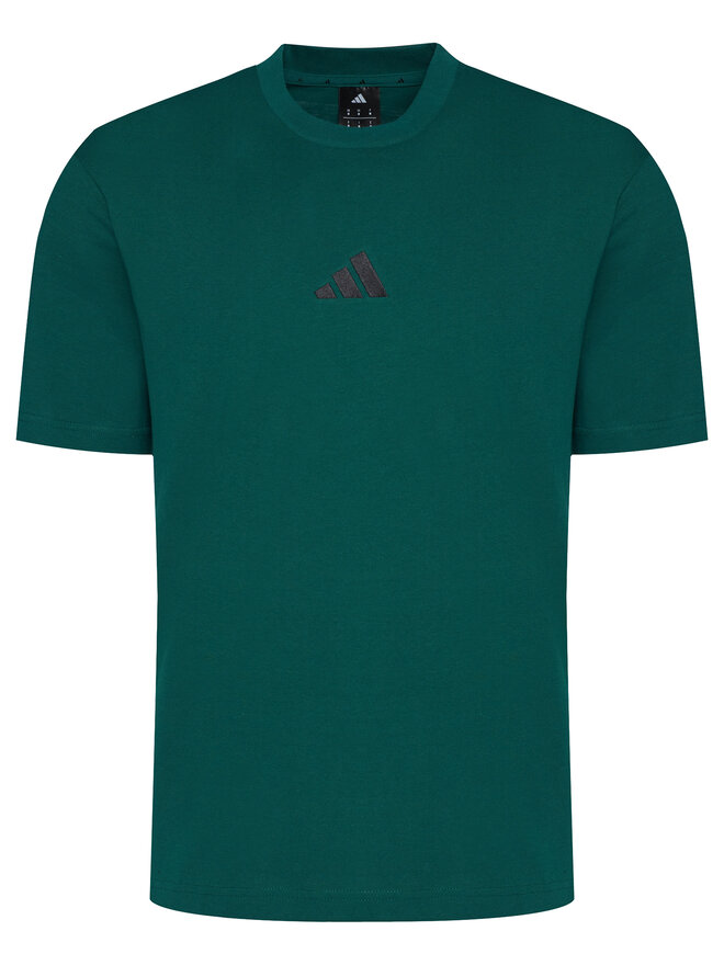 adidas T-Shirt Essentials Small Logo JF1096 Grün Regular Fit | eschuhe.de