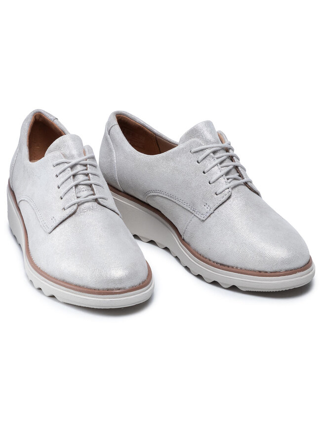 Halbschuhe Clarks Sharon Noel 261574654 Silberfarben | eschuhe.de