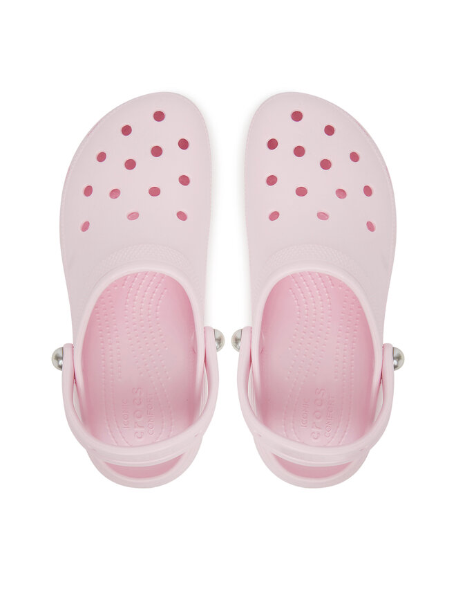 Klapki Crocs Classic Platform Pearl Clog 211231 Różowy | eobuwie.com.pl