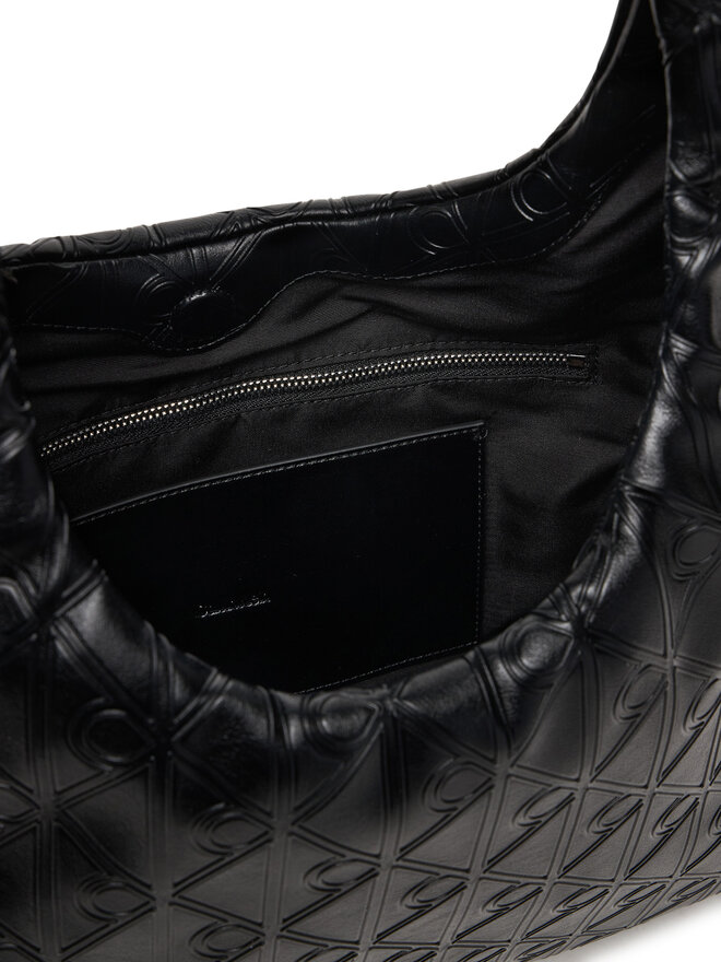 Geantă Calvin Klein Emblem Aop Puffer Lg Shoulder Ba LV04F3199G Negru ...