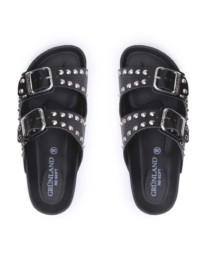 Pantoletten Grünland Sara CB2600-70 Schwarz | eschuhe.de