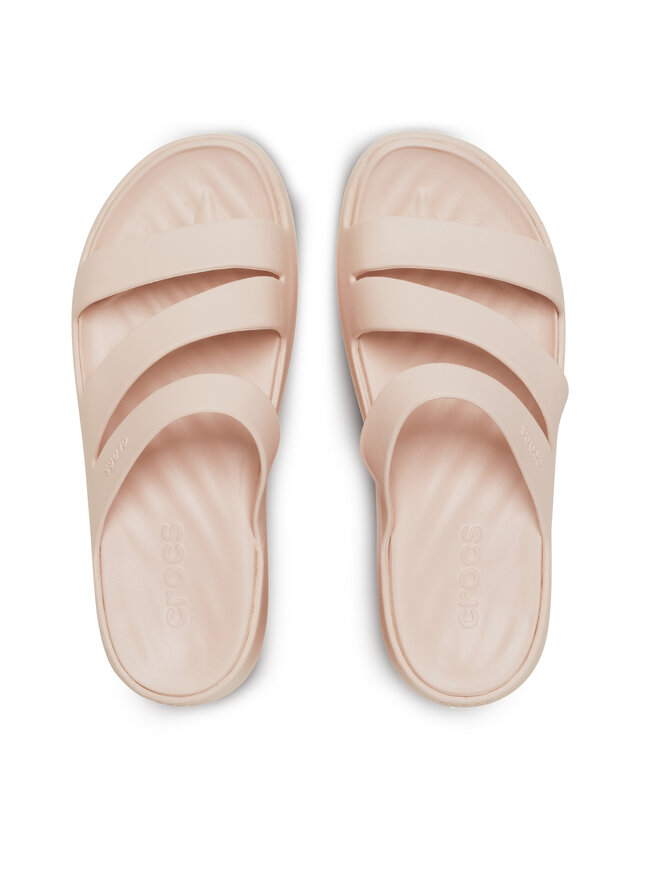 Klapki Crocs Getaway Strappy 209587 Écru | eobuwie.com.pl