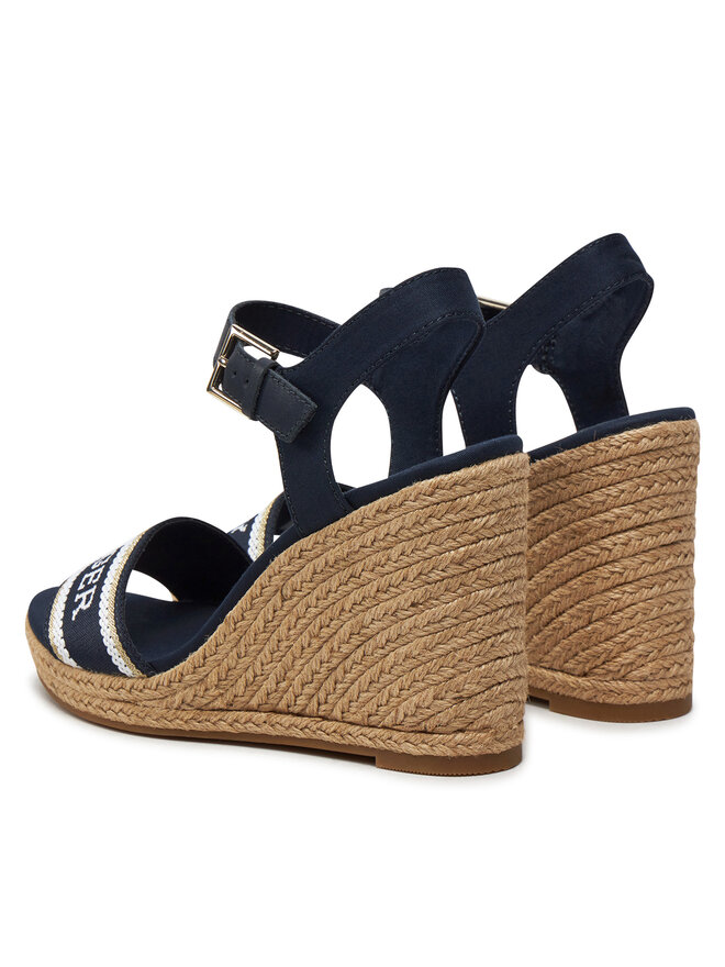 Alpargatas Tommy Hilfiger Mono Webbing High Wedge Sandal FW0FW08046 ...