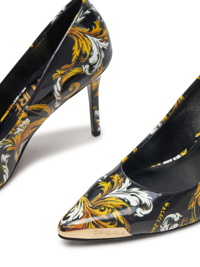 Pantofi cu toc subțire Versace Jeans Couture 78VA3S50 Negru | epantofi.ro