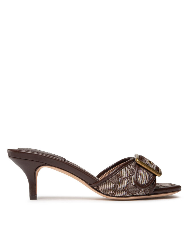 Chanclas Coach Margot Jacqrd Sandal C8900 Marrón | zapatos.es