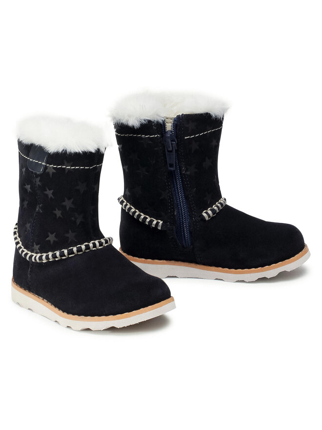 Stiefel Clarks Crown Piper T 261515786 Dunkelblau | eschuhe.de
