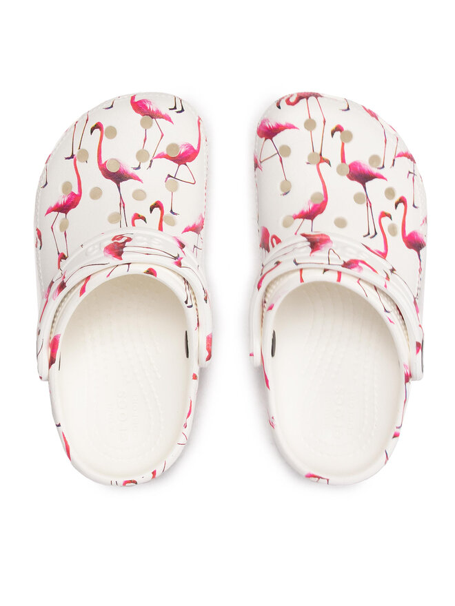 Şlapi Crocs Classic Pool Party Clog K 207826 Alb | epantofi.ro