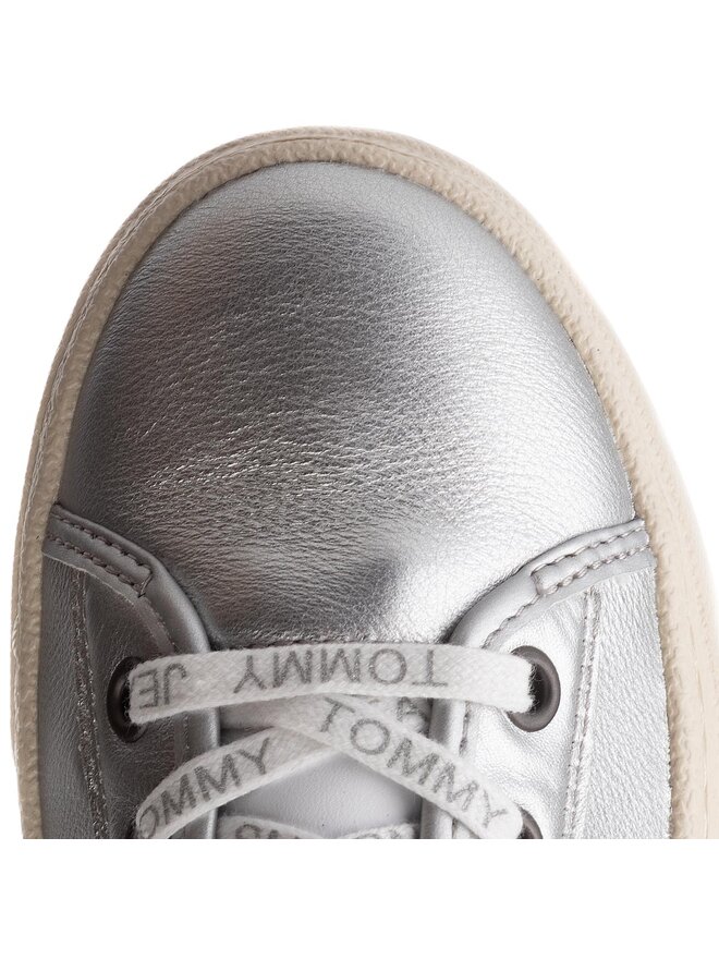 Sneakers Tommy Jeans Light Leather Low EN0EN00230 Silberfarben eschuhe