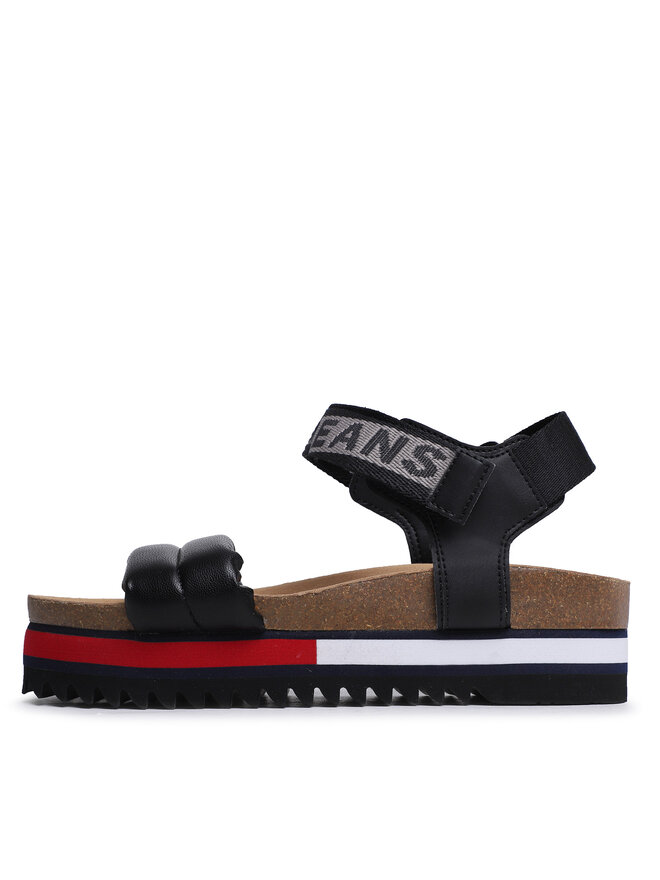 Sandalen Tommy Jeans Flag Outsole Tommy Jeans Sandal EN0EN02122 Schwarz ...