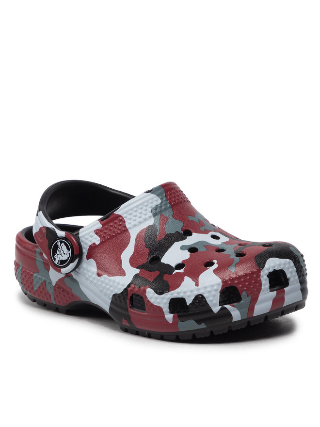 Pantoletten Crocs Classic Camo Clog T 207593 Rot | eschuhe.de