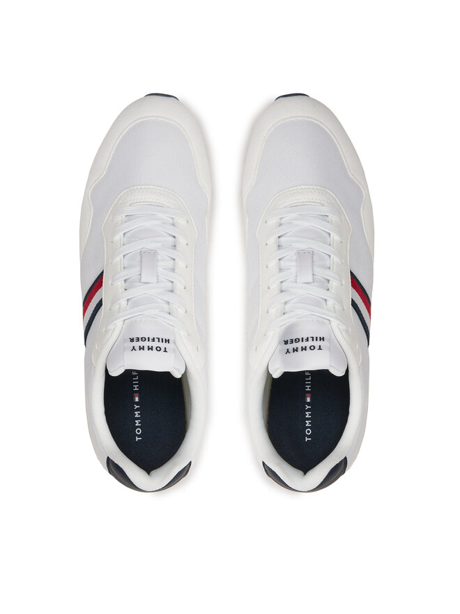 Sneakersy Tommy Hilfiger Lo Runner Mix FM0FM04958 Biały | eobuwie.com.pl