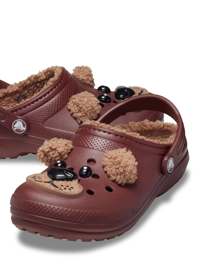 Pantoletten Crocs Classic Lined Iam Brown Bear Clog Kids T 210019 Braun ...