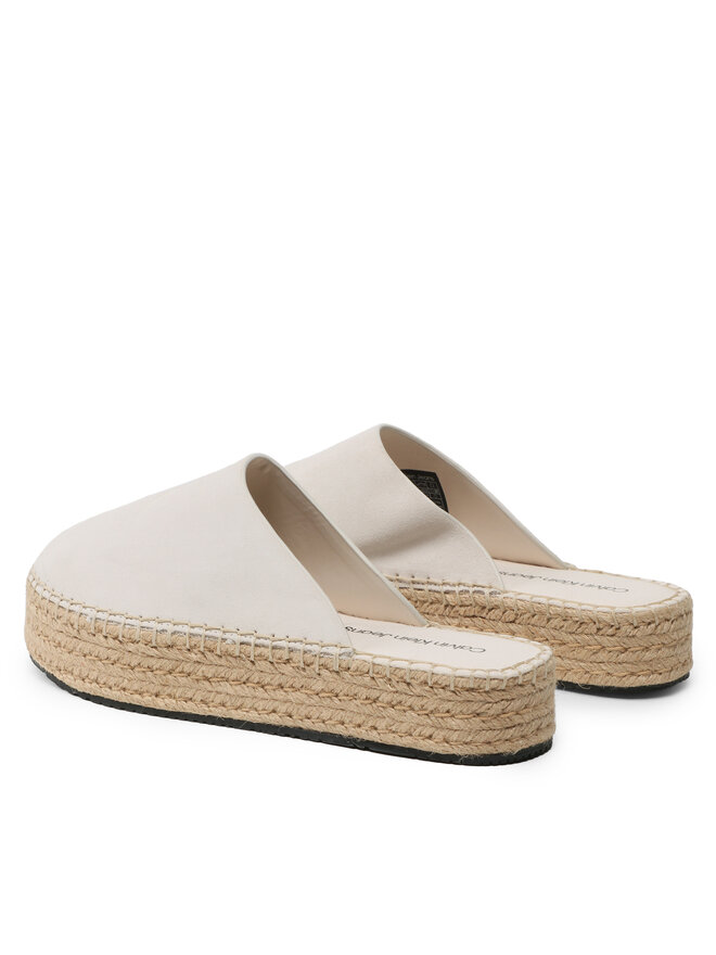 Espadrilky Calvin Klein Jeans Flatform Rope Mule Su Con YW0YW00986 Bílá ...
