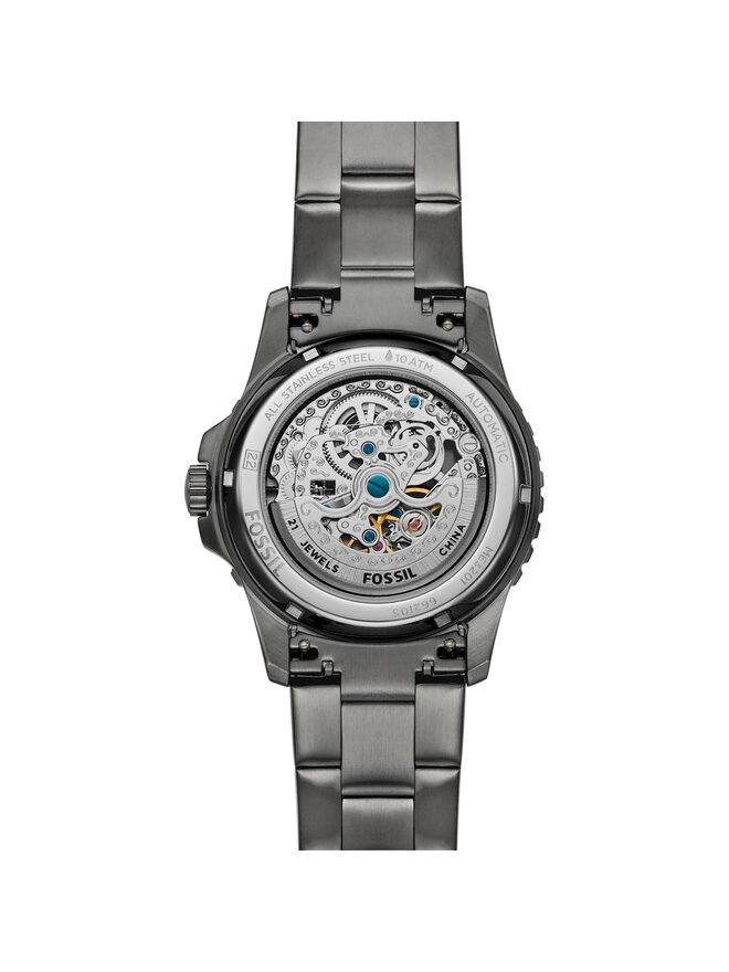 Zegarek Fossil FB-01 Automatic ME3201 Srebrny | eobuwie.com.pl