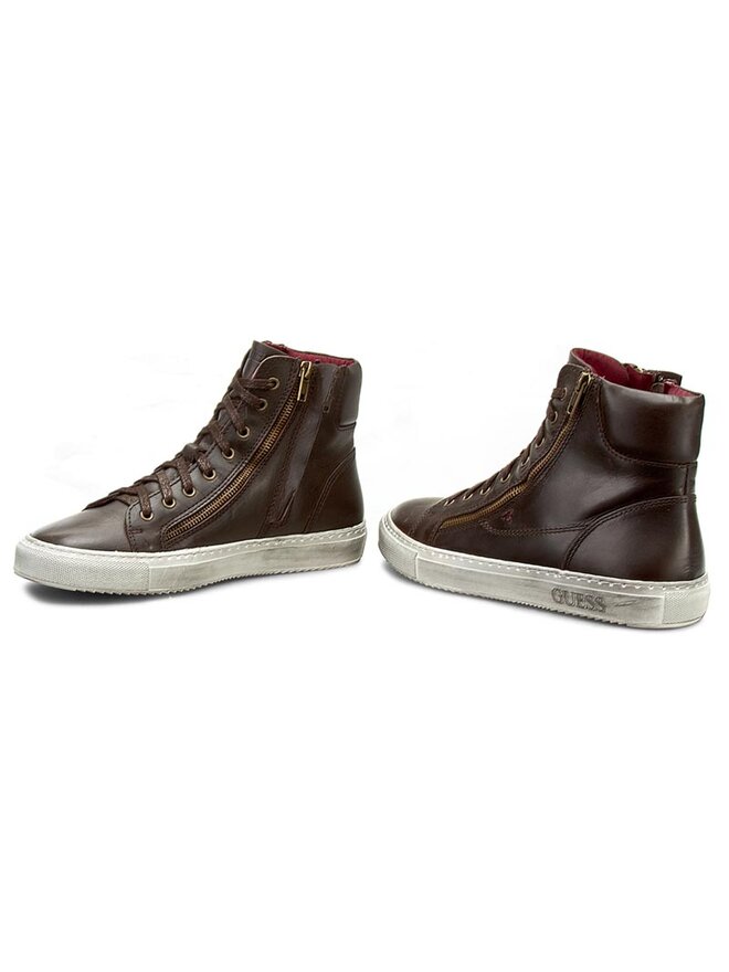 Botines planos Guess Corey FMCOR4 LEA09 Marrón | zapatos.es