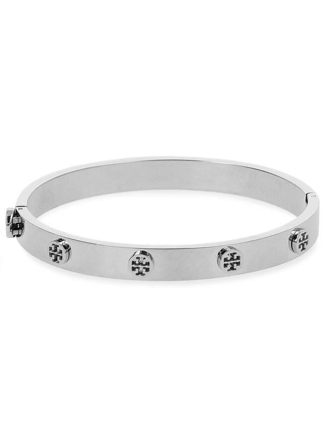 Armband Tory Burch Logo Stud Hinge Bracelet 37396 Silberfarben eschuhe