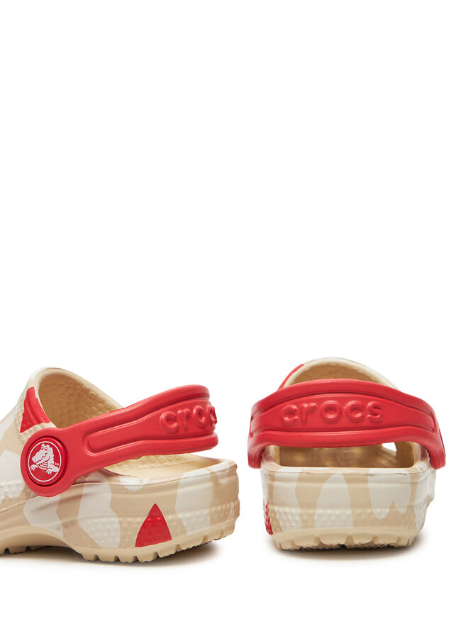 Pantoletten Crocs Classic Heart Print Clog T 206832 Beige | eschuhe.de