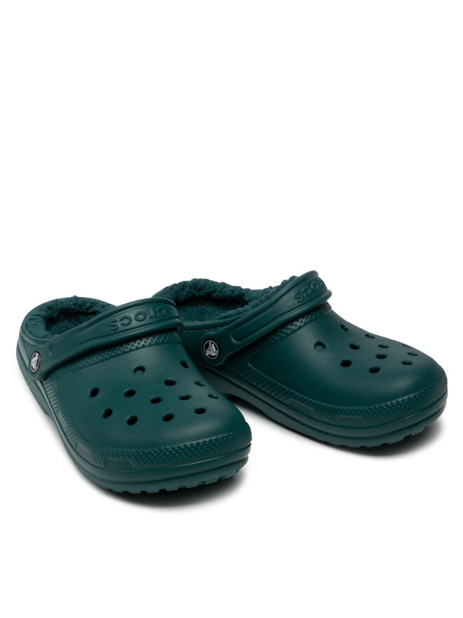 Pantoletten Crocs Classic Lined Clog 203591 Grün | eschuhe.de