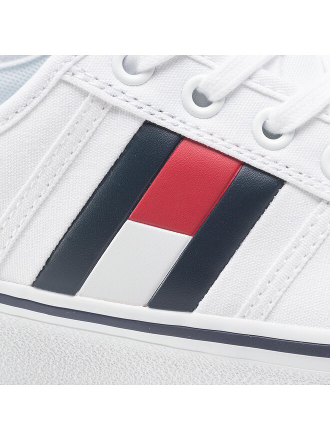 Sneakers aus Stoff Tommy Jeans Flatform Flag Sneaker EN0EN00944 Weiß ...