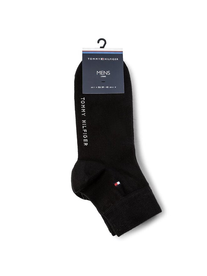 2er-Set niedrige Herrensocken Tommy Hilfiger 342025001 Schwarz | eschuhe.at