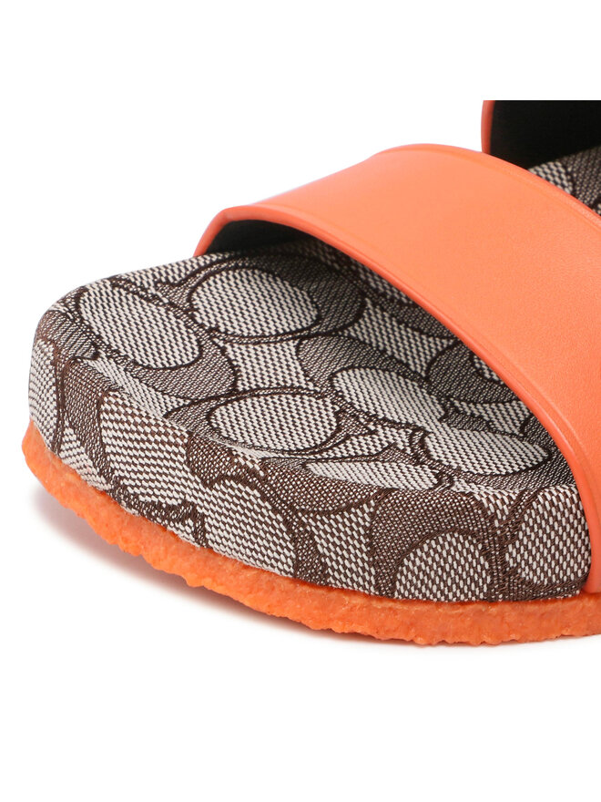 Pantoletten Coach Addison Leather C8899 Orange | eschuhe.de